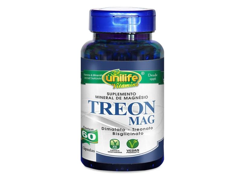 Treon - Magnésio Treonato, Dimalato, Bisglicinato 60 Cápsulas - Unilife ...
