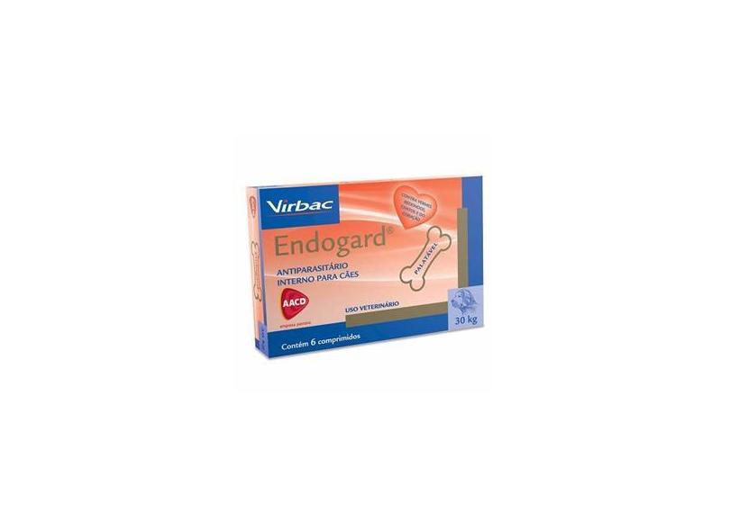 Endogard Vermífugo Cães 30kg c/ 6 comprimidos - Virbac com o Melhor ...