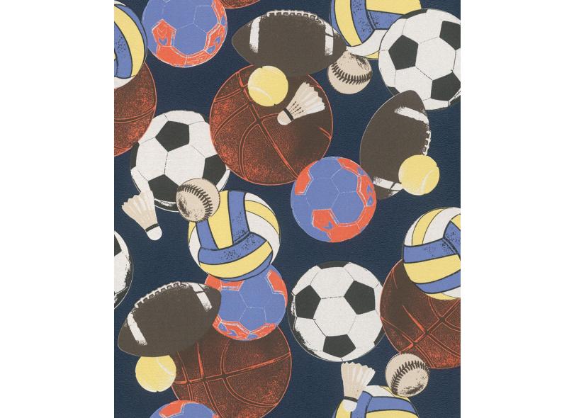 Papel De Parede Tic Tac Ii Bolas Escuro - 10X0.53M com o Melhor Preço é ...