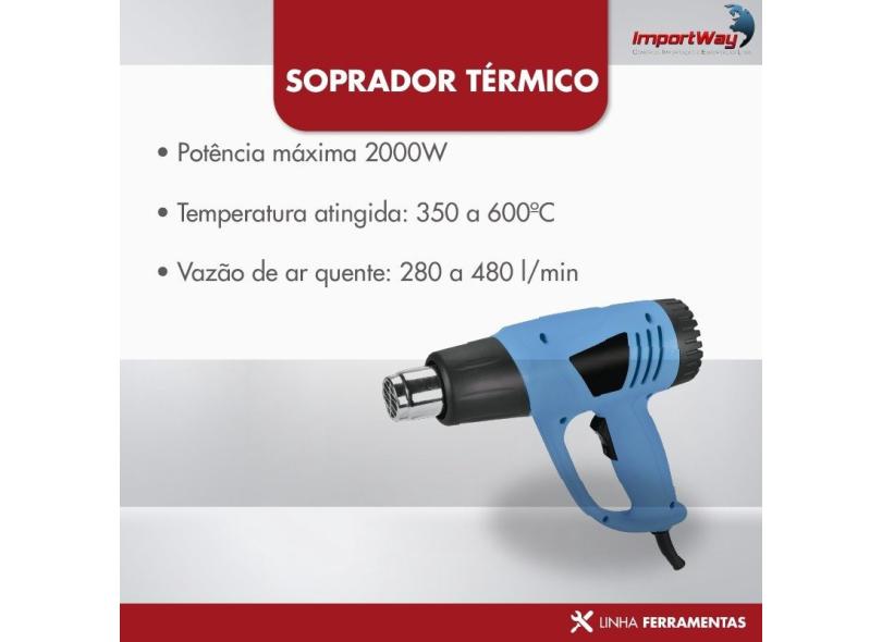 Soprador Térmico Com Maleta e Acessorios Importado com o Melhor Preço é ...