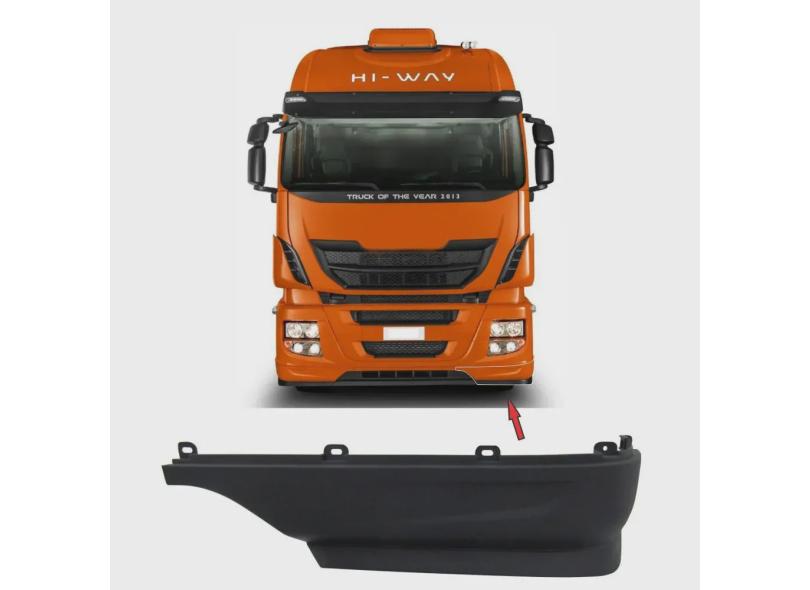 Protetor spoiler parachoque dianteiro esquerdo iveco novo stralis hi ...