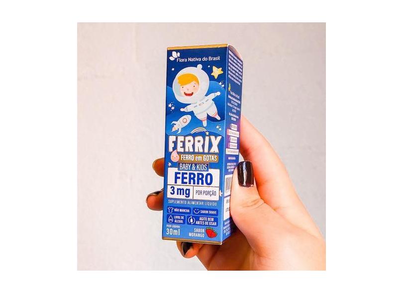 Ferrix Kids Suplemento Infantil De Ferro (Ferro 3Mg/Porcao) 30ml Sabor ...