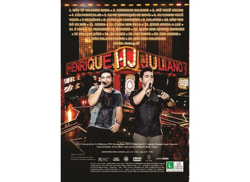 Dvd Henrique E Juliano Ao Vivo Em Brasilia Original com o Melhor Preço ...
