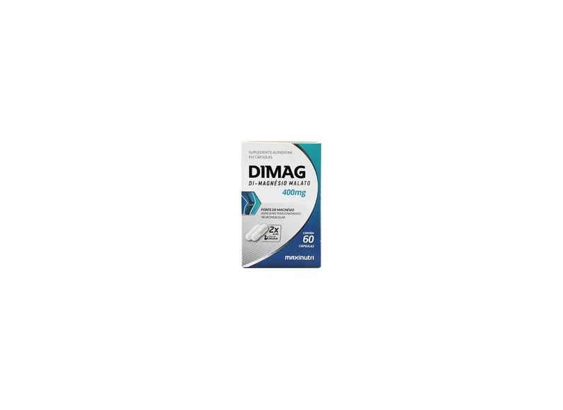 Dimag Di-Magnésio Malato 400mg Maxinutri 60 Cápsulas com o Melhor Preço ...