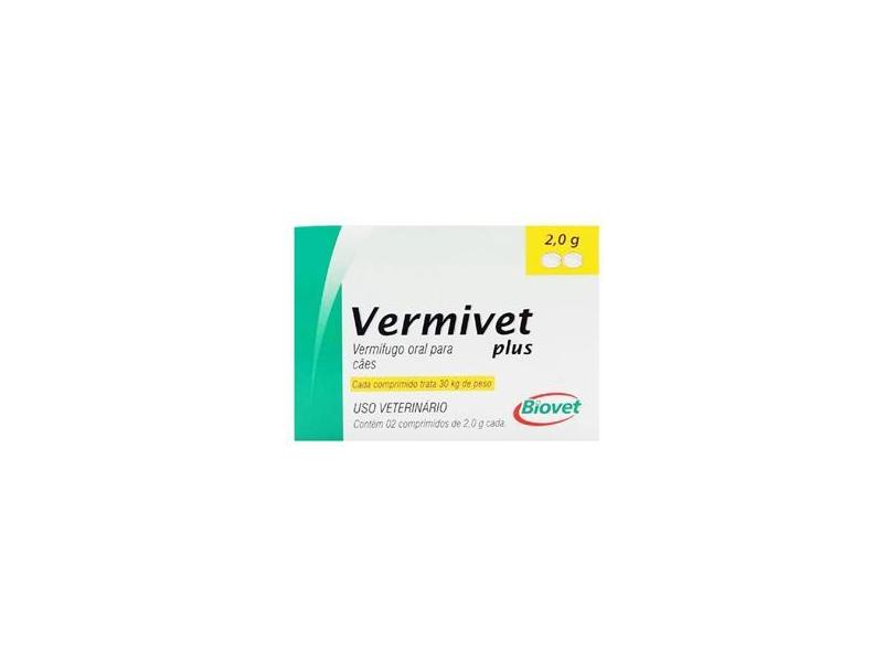Vermífugo Vermivet Plus 30Kg 2 Comprimidos - Biovet com o Melhor Preço ...