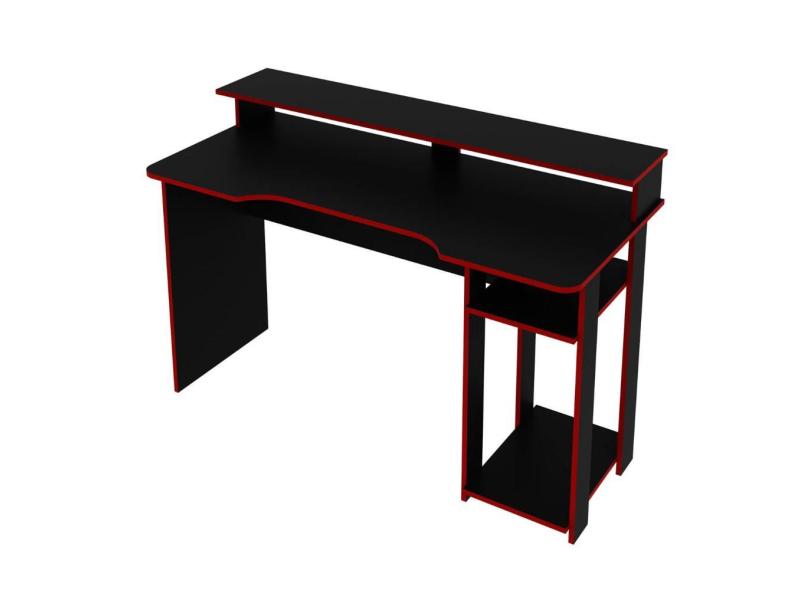 Mesa Gamer com Porta cpu 136cm ME4153 Preto/Vermelho Tecnomobili com o ...