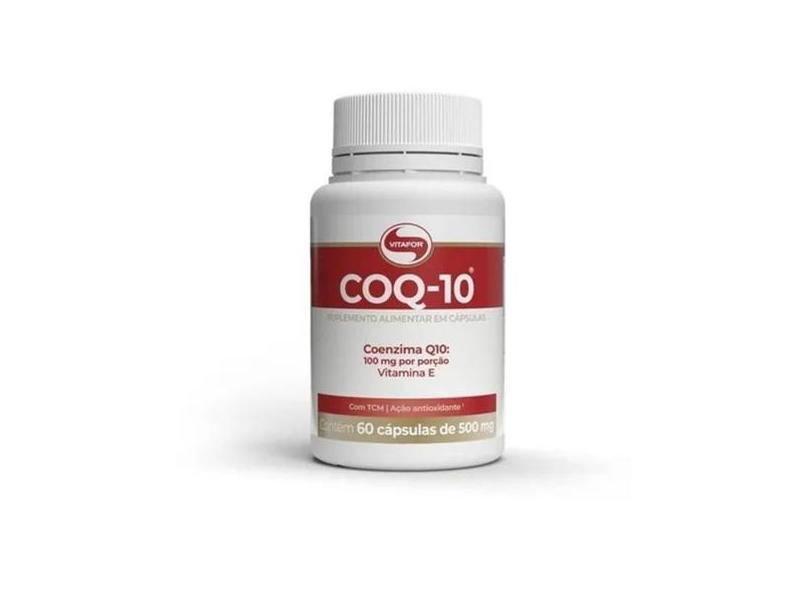 1X Coenzima Q10 Coq10 60 Cáps 100Mg C/ Vitamina E 10Mg Vitafor com o ...