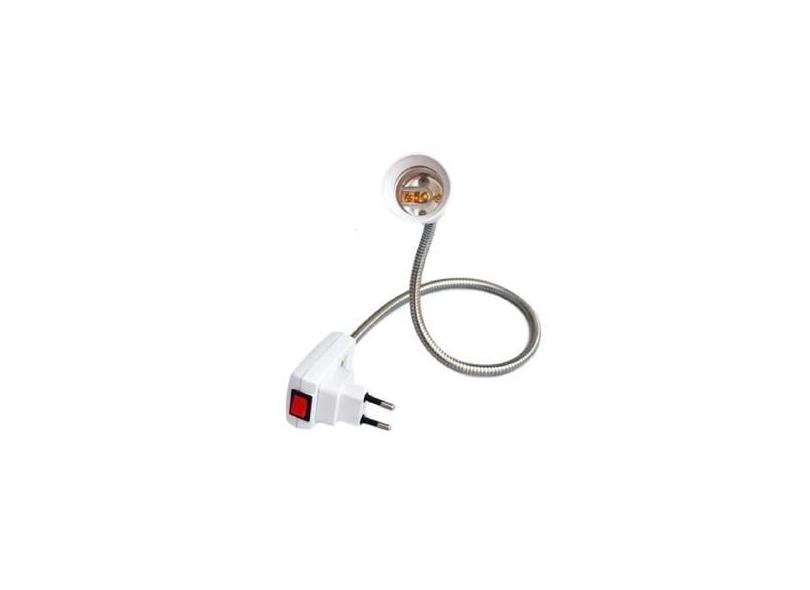 Soquete Haste Flexível Lâmpada Interruptor Tomada 40cm Luminária E27 ...