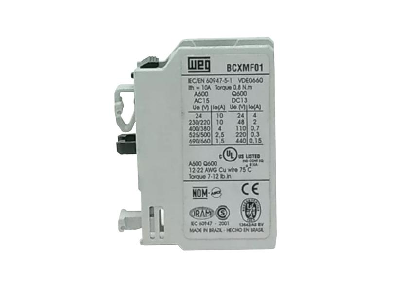 Bloco de Contato Auxiliar Frontal BCXMF01 WEG 1NF em Promoção é no Buscapé