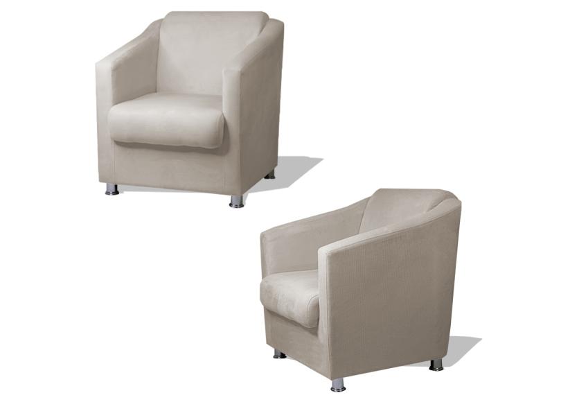 Kit Poltrona 2 Tilla Decoração Clinica Sala Estar Escritório Recepção ...