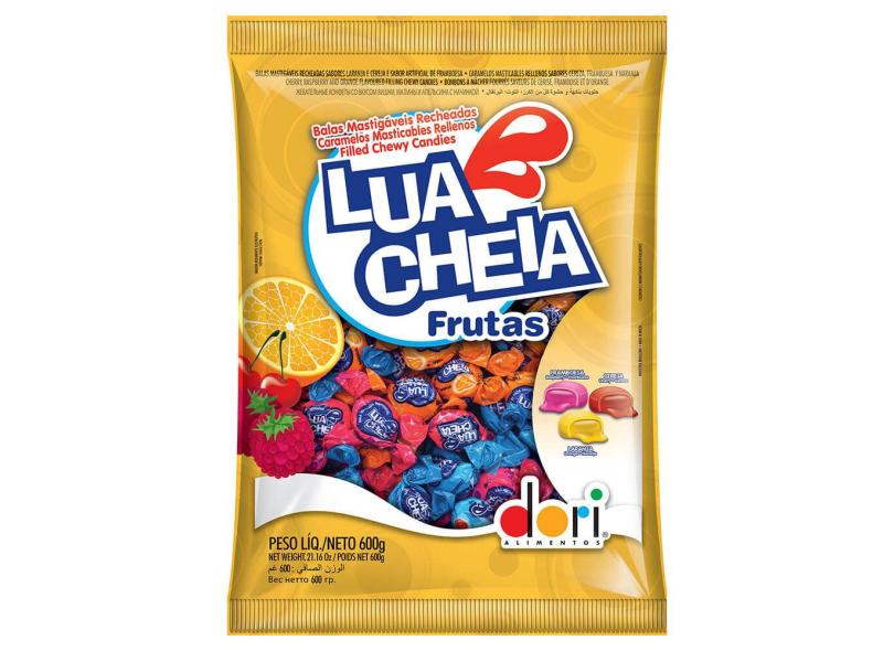 Bala Mastigável Recheada Lua Cheia Frutas 600g - Dori com o Melhor ...