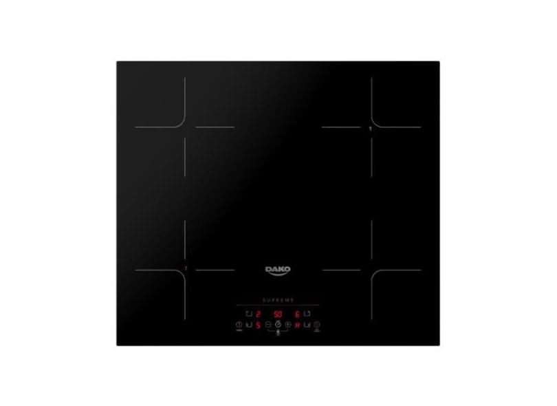 Fogão Cooktop Elétrico Dako Indução 4 Bocas Automático 220v , Preto, C ...