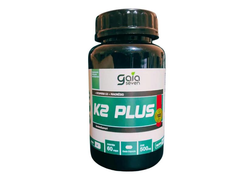 K2 Plus Vitaminas K2 + D3 + Magnésio 60 Cápsulas Gaia Seven com o ...