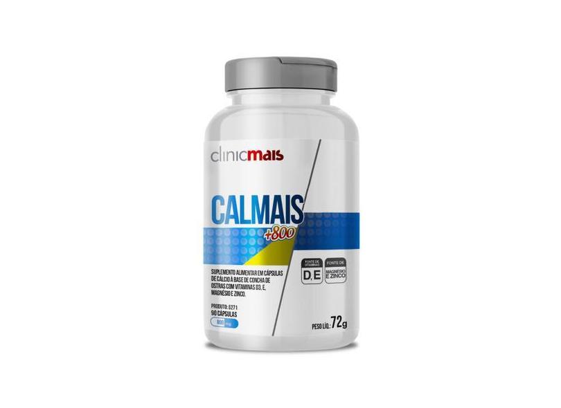 Calmais 800 (Calcio + Vit D3 + Zinc + Magnésio) Chá Mais - 90 Cápsulas ...