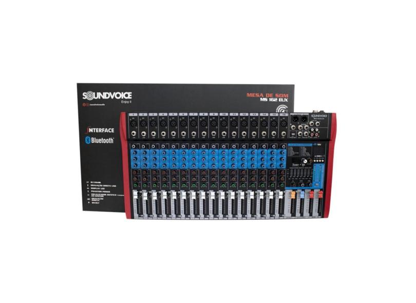 Mesa De Som 16 Canais Soundvoice Efeitos E Usb Ms162 Eux Bivolt em ...