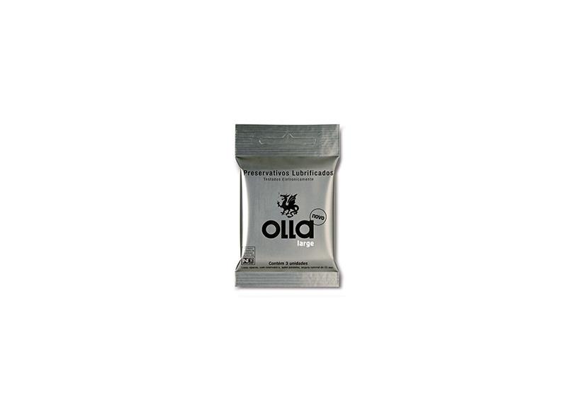 Preservativo Lubrificado c/ 3 unidades - Olla Large (5cm) com o Melhor ...
