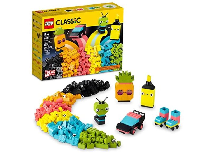LEGO Classic Creative Neon Colors Divertido Brick Box Set 11027, com o ...