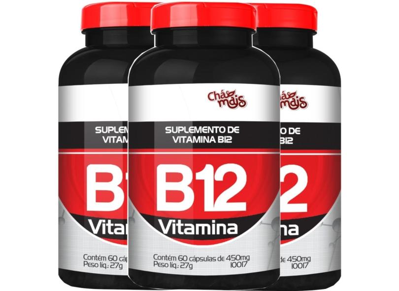 Vitamina B12 60 Cápsulas De 450Mg Kit Com 3 com o Melhor Preço é no Zoom