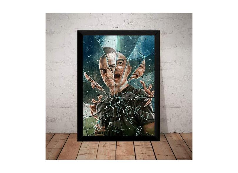 Quadro Filme Fragmentado Arte Corpo Fechado Poster Moldurado com o ...