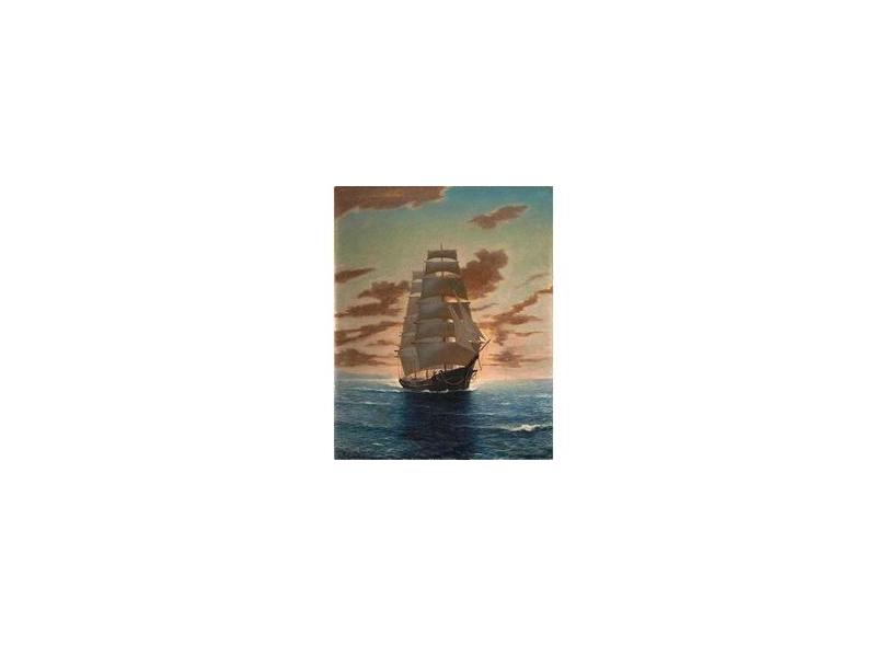 Veleiro Clipper - Peder M. Monsted - 30x37 - Tela Canvas Para Quadro ...