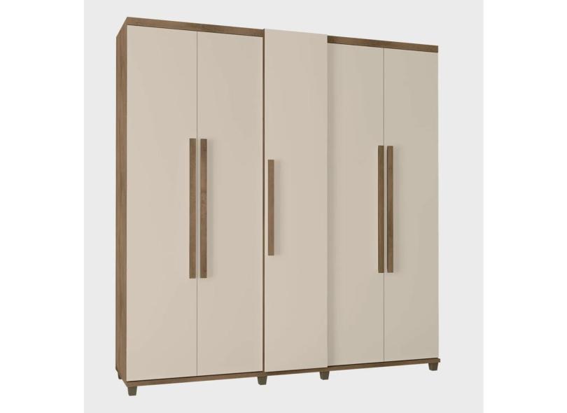 Guarda-Roupa Casal Munique 5 Portas Freijó com Off White - rv Móveis ...