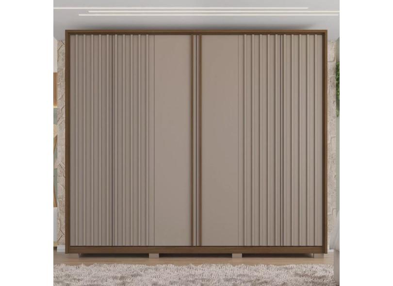 Guarda Roupa Casal Ripado 6 Portas 4 Gavetas Suburban com o Melhor ...