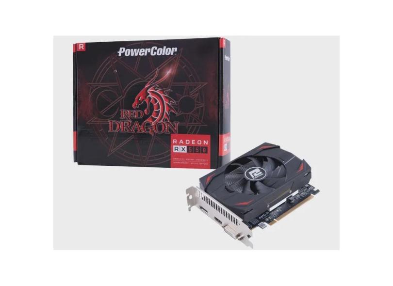 Placa de vídeo amd PowerColor Red Dragon Radeon rx 500 Series rx 550 axrx 550 2GBD5-DH 2GB em ...