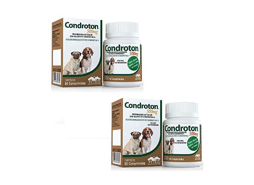 Combo 2un Condroton 500mg 60 Comprimidos Cada - Vetnil em Promoção é no ...