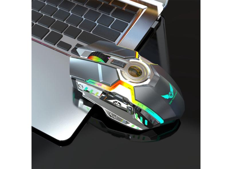 ZERODATE-T30 Mouse Sem Fio Recarregável rgb Glow 2.4G Design Ergonômico ...