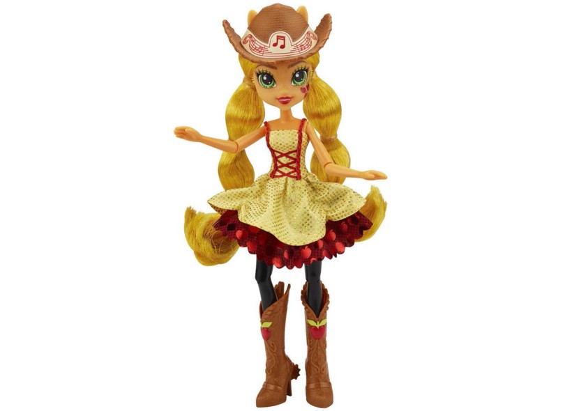 Boneca My Little Pony Equestria Girls Rainbow Rocks Applejack Penteados de Arrasar Hasbro com o ...