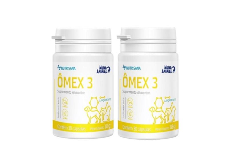 Combo 2 Unidades Ômex 500 mg 30 Capsulas 25,5g Nutrisana - Mundo Animal ...