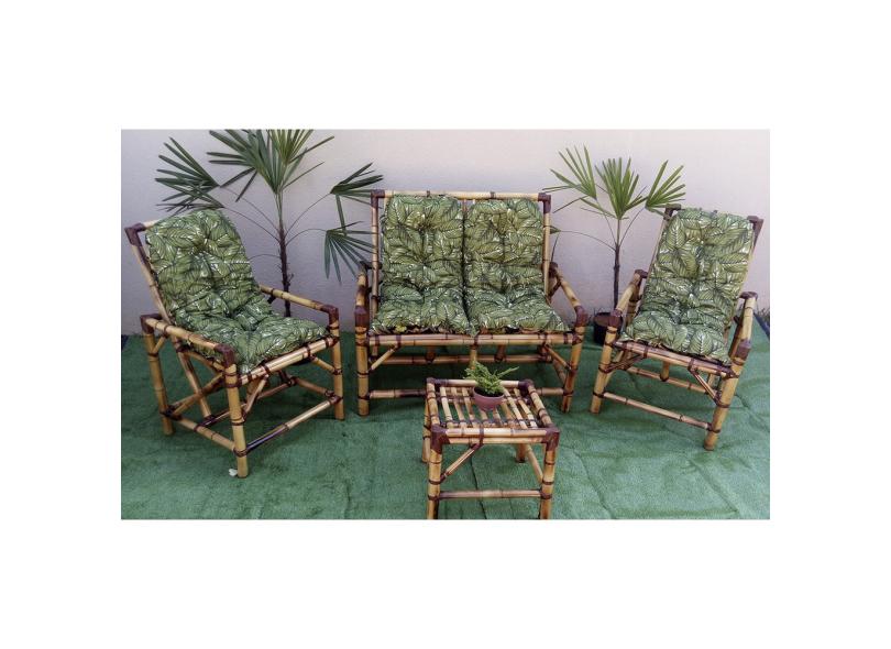 Conjunto de Móveis de Bambu com Mesa Poltrona Sofá A-31 com o Melhor ...