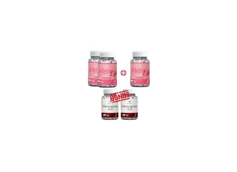 Tratamento Para Menopausa - 3 Potes Meno Life + 2 Poli Vitamínico em ...