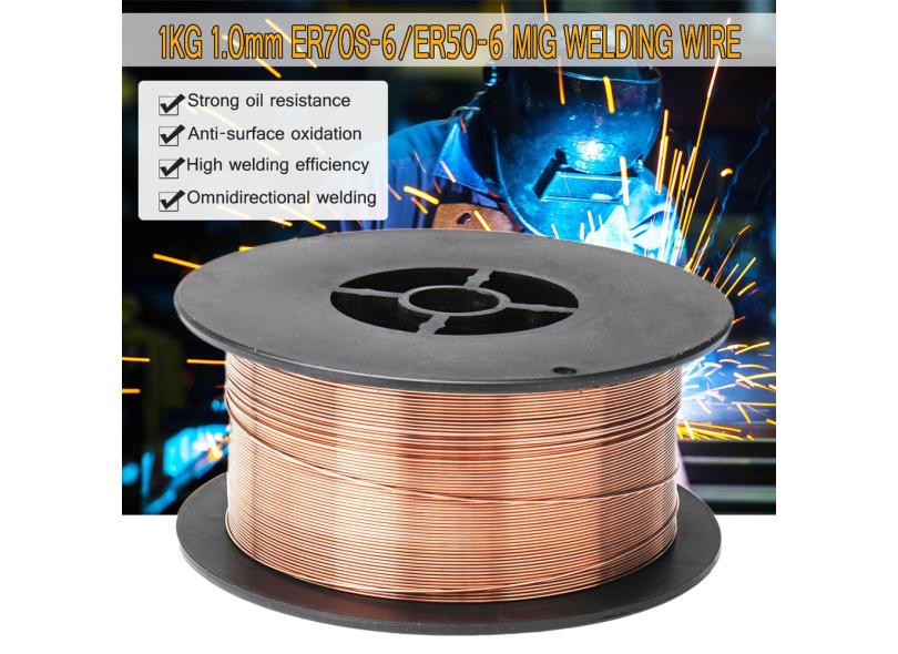 1mm 1KG Aço Macio mig Solda Fio de Solda Solda Fios ER70S-6 ER50-6 Gás ...