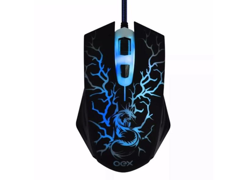Mouse gamer 3200 dpi Oex Action MS300 6 botões e LED 7 cores com o ...