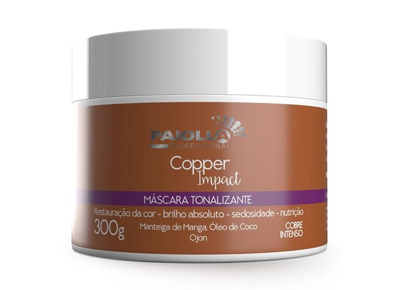 Máscara Tonalizante Copper Cobre Brilho Intenso Paiolla 300g com o ...