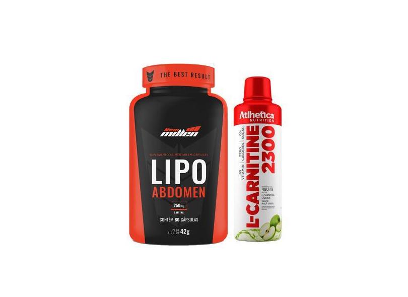 Lipo Abdomen 60 Cápsulas + L Carnitina Liquida 480ml - Atlhetica / New ...