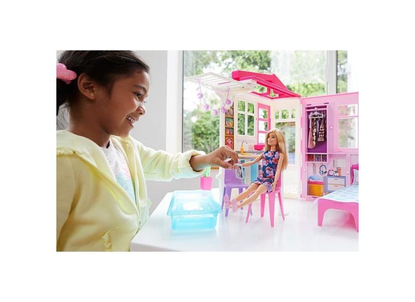 Barbie Casa Completamente Mobiliada - Mattel com o Melhor Preço é no Zoom