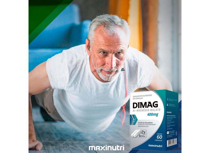 Kit 2 Dimag Di-malato de magnésio - 60 cápsulas - Maxinutri com o ...