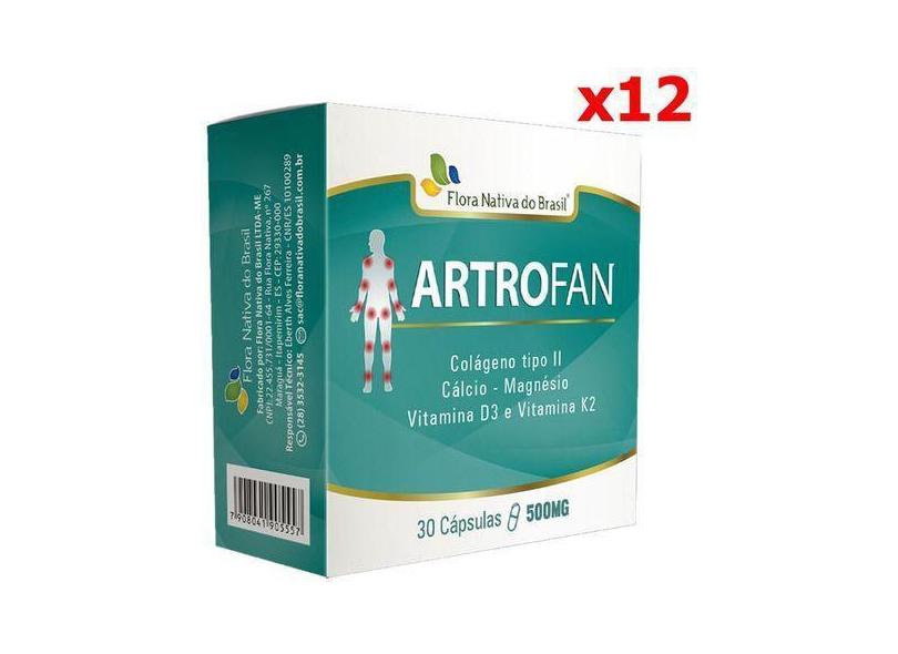 Artrofan Colágeno Tipo 2 500Mg 12 X 30 Cápsulas Flora Nativa em ...