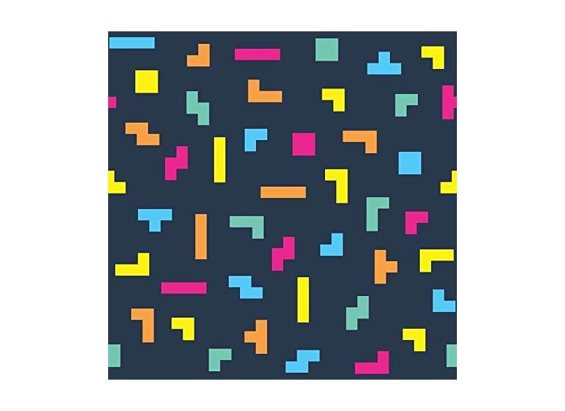 Papel de Parede Tetris Navy com o Melhor Preço é no Zoom