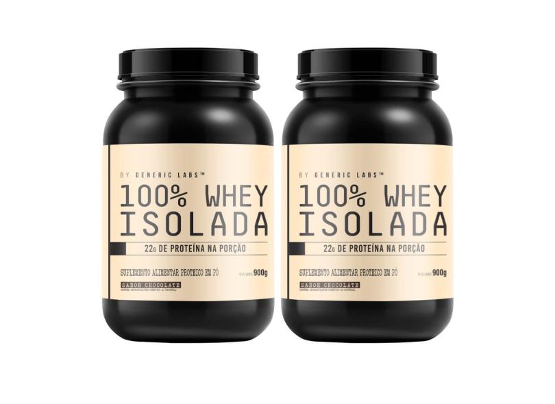2X 100% WHEY ISOLATE - CHOCOLATE - GENERIC LABS em Promoção é no Buscapé