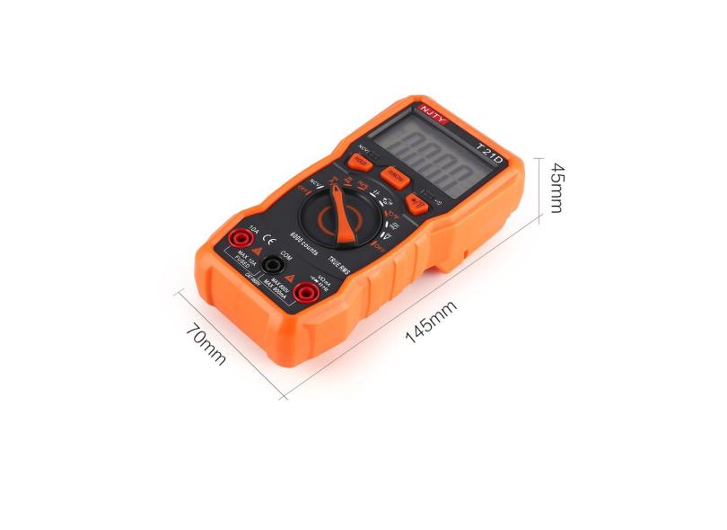 Mini Multímetro Digital Multímetro njty T21D dc / ac Volt Amp Ohm Diode ...