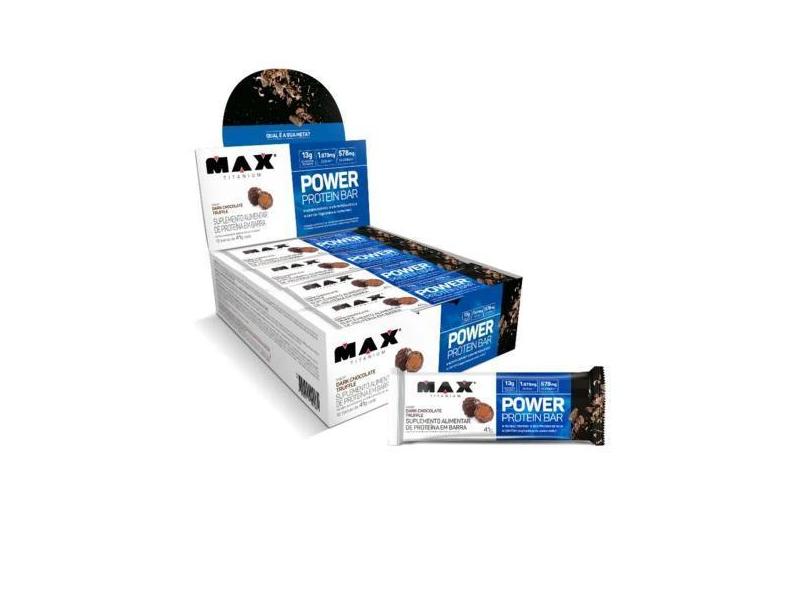 Suplemento Em Barra Max Titanium Power Protein Bar Proteína Power Prot ...