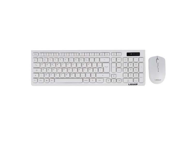 Leshp 2.4G sem fio ultra-fino Teclado Mouse Combo com receptor USB ...