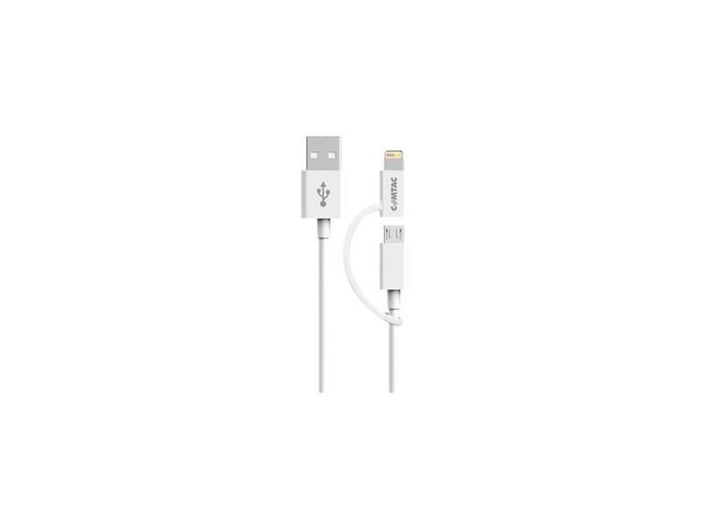 Cabo Lightning e Micro USB para USB - 2 em 1 - Micro USB e Lightning ...