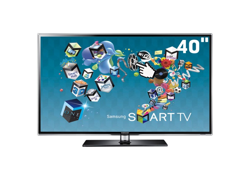 TV LED 40" Smart TV Samsung Série 6 3D Full HD 4 HDMI UN40D6400 com o ...