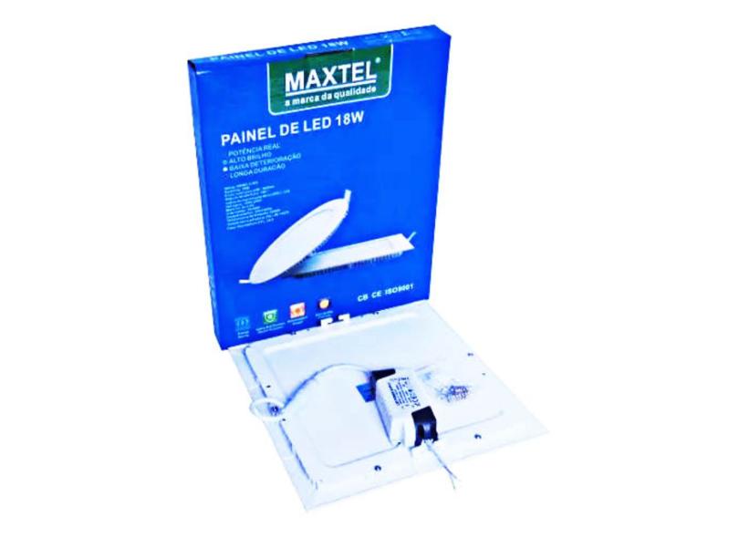 Kit C/ 10 Plafon Embutir Led Maxtel Quadrado Branco de 18w com o Melhor ...