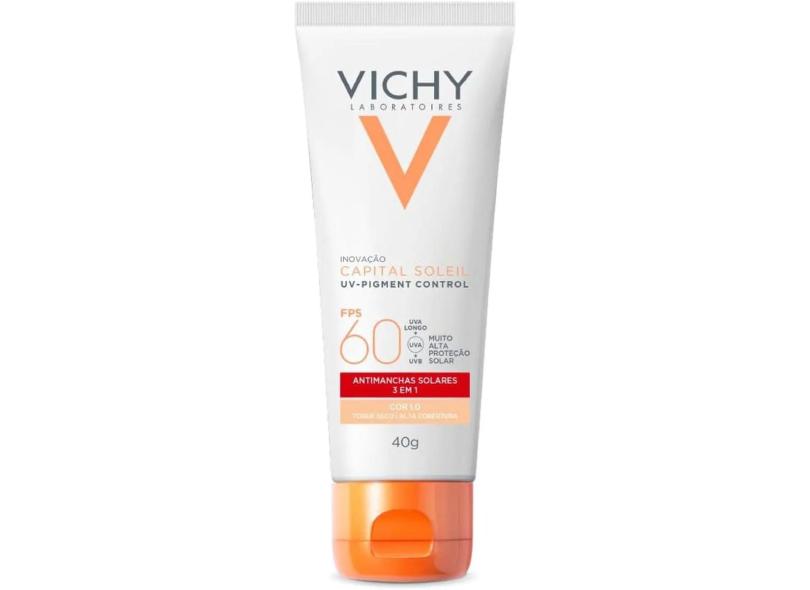 Vichy Protetor Solar Facial Com Cor 1.0 Capital Soleil Uv Pigment ...