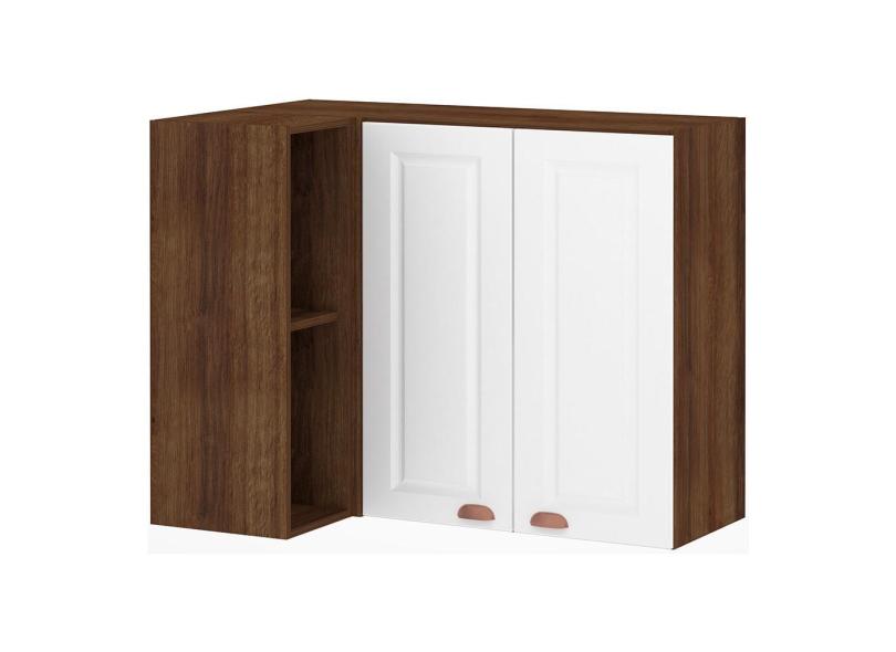Armário de Canto Reto Conjugado 2 Portas Safira Luciane Móveis com o ...